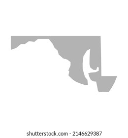 Maryland Map Vector Icon On White Stock Vector (Royalty Free ...