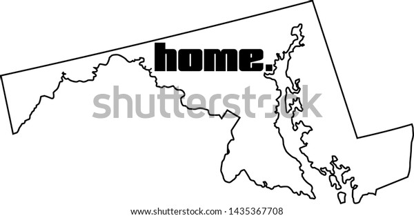 Maryland State Vector My Roots Usa Stock Vector (Royalty Free ...