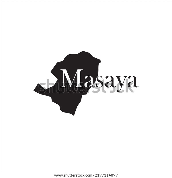 Masaya Map Black Lettering Design On Stock Vector (Royalty Free ...