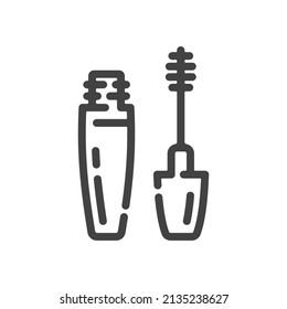 Mascara Outline Icon Vector Illustration Stock Vector (Royalty Free ...