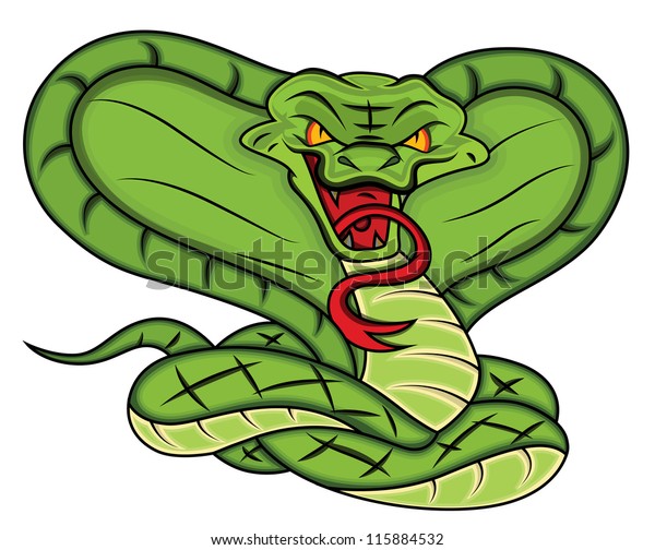 Mascot Angry Snake Vector Illustration Stock Vector (Royalty Free ...