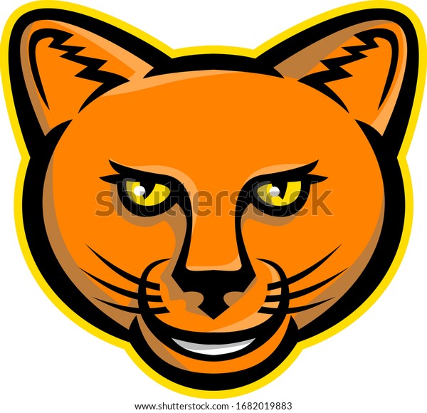 Mascot Icon Illustration Head Smiling Puma Stock Vector (Royalty Free ...