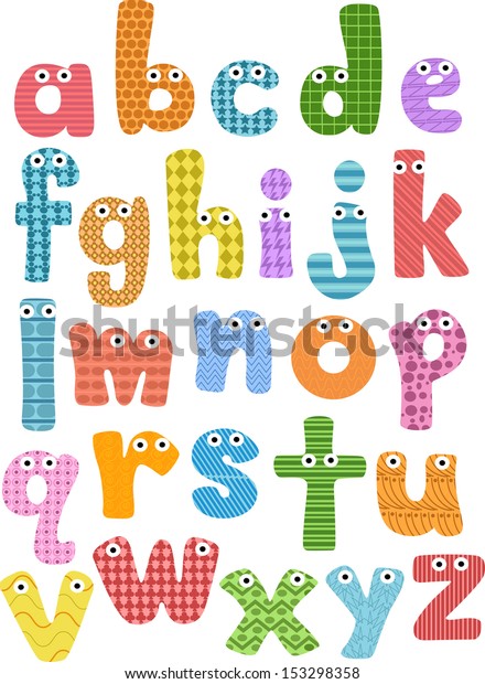 Mascot Illustration Featuring Letters Alphabet Lowercase: Vector có sẵn ...