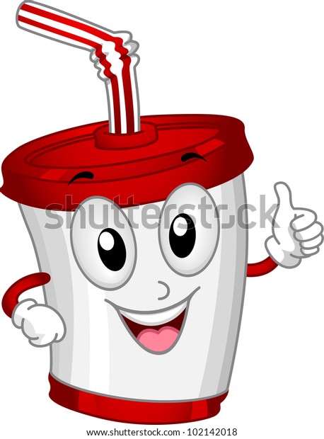 Mascot Illustration Featuring Plastic Cup Stock Vector (Royalty Free ...