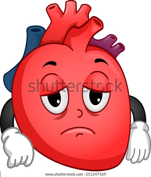 Mascot Illustration Featuring Sad Worn Out Stock Vector (Royalty Free ...