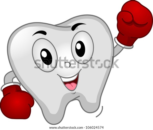 Mascot Illustration Tooth Dressed Like Boxer Stock Vector (Royalty Free ...