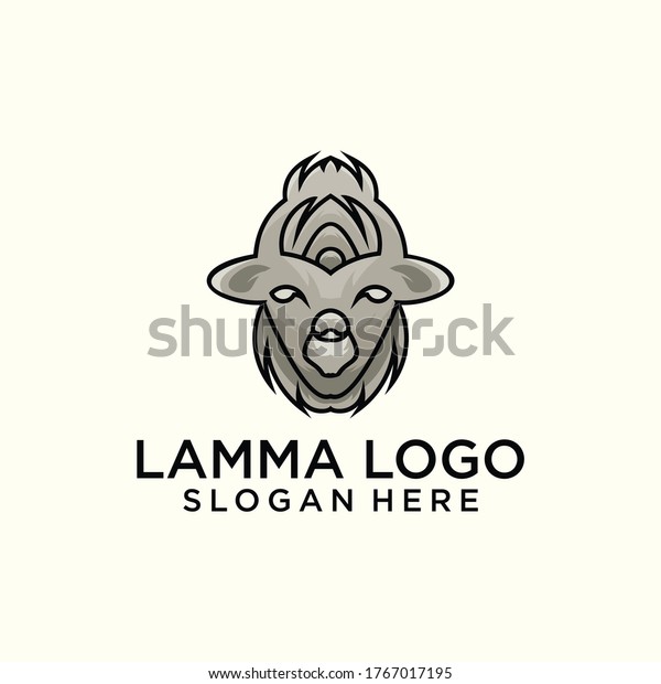 Mascot Lamma Logo Design Vector Abstract Stock Vector (Royalty Free ...