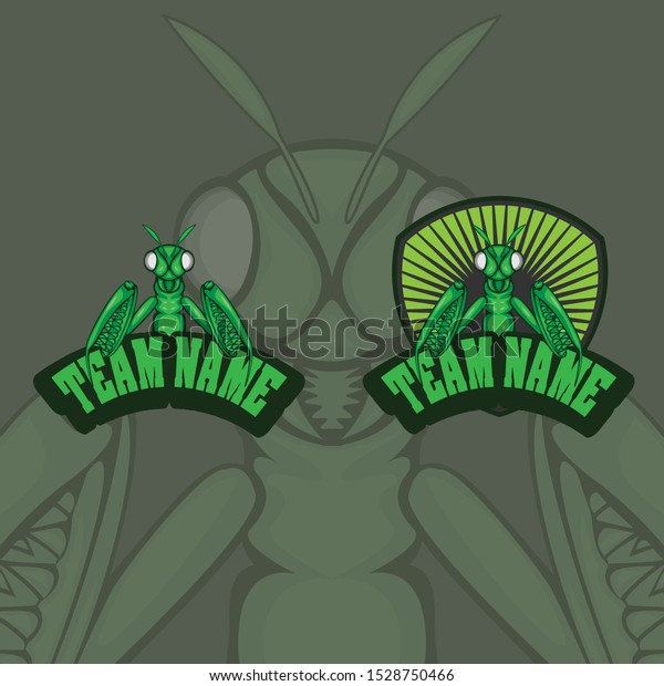 Mascot Logo Design Praying Mantis Character Stock Vector (Royalty Free ...