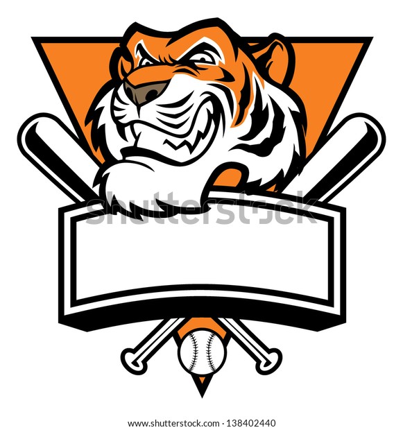 Mascot Tiger Head Base Ball Stock Vector (Royalty Free) 138402440