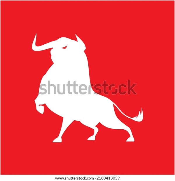 Masculline Angry Bull Icon Vector Stock Vector (Royalty Free ...
