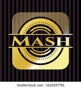 Mash Gold Shiny Badge Vector Illustration Stock Vector (Royalty Free ...