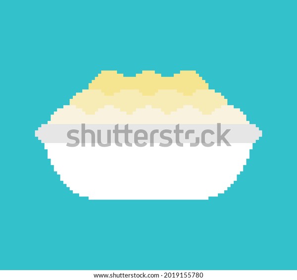 Mashed Potatoes Pixel Art 8 Bit Stock Vector (Royalty Free) 2019155780 ...