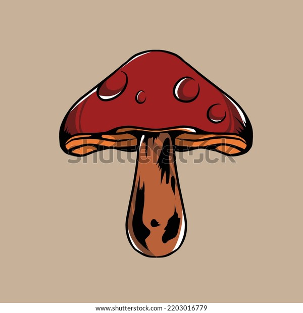 Mashroom Vector Illustration Made Especially Advertising Stock Vector ...