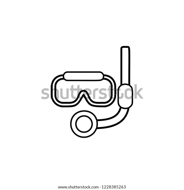 Mask Diving Icon Simple Outline Vector Stock Vector (Royalty Free ...