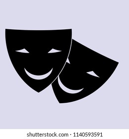 Mask Face Theater Stock Vector (Royalty Free) 1140593591 | Shutterstock