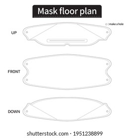Mask Floor Plan Covid Make Unique Stock Vector (Royalty Free ...