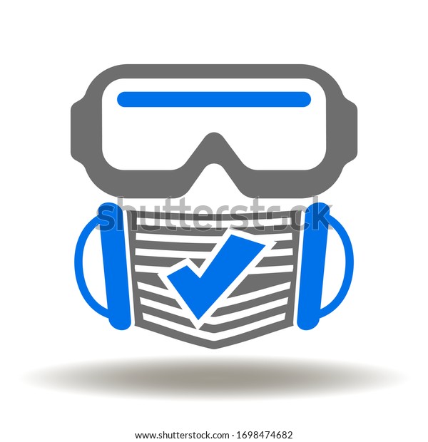 Mask Goggles Check Mark Icon Vector Stock Vector (Royalty Free ...