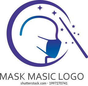 Mask Masic Illustration Logo Design Stock Vector (Royalty Free ...