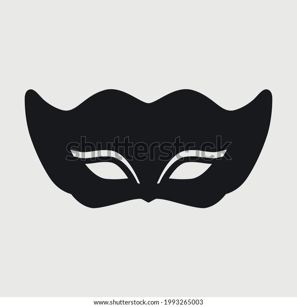 Mask Silhouette Printable Vector Design Stock Vector (Royalty Free ...