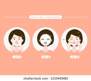 Mask Steps Illustration Steps How Apply Stock Vector (Royalty Free ...