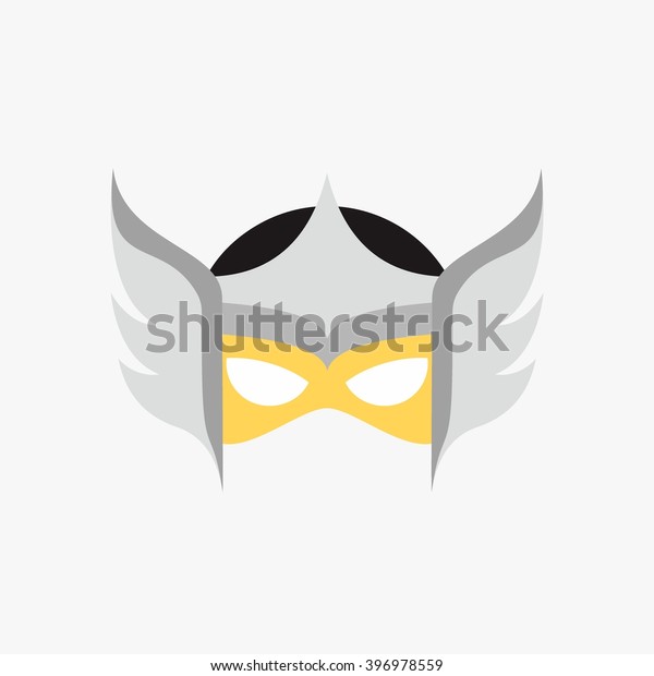 Mask Super Hero Face Character Flat Stock Vector (Royalty Free ...