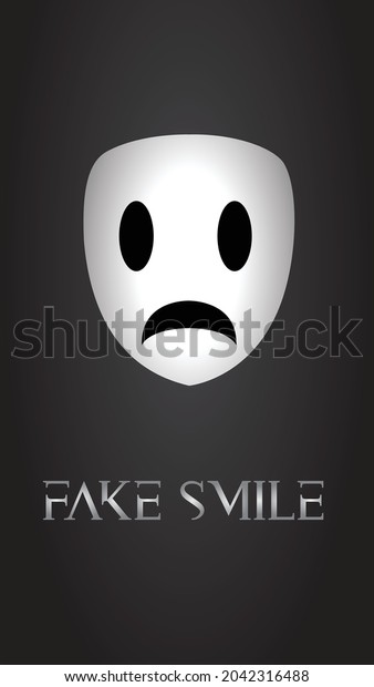 Mask Wallpaper Fake Smile Expression Stock Vector (Royalty Free ...