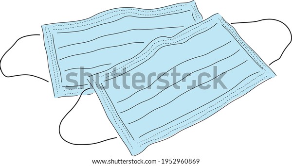 Masker Minimalist Line Art Vector Stock Vector (Royalty Free ...