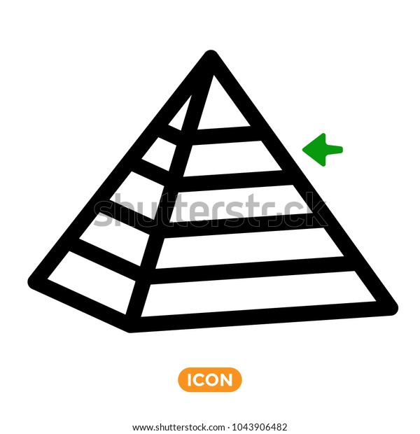 Maslow Pyramid Symbol Icon Pyramid Vector: vector de stock (libre de ...