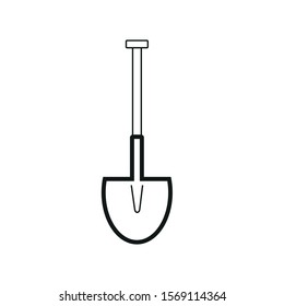 Mason Shovel Vector Icon Formed Simple Stock Vector (Royalty Free ...