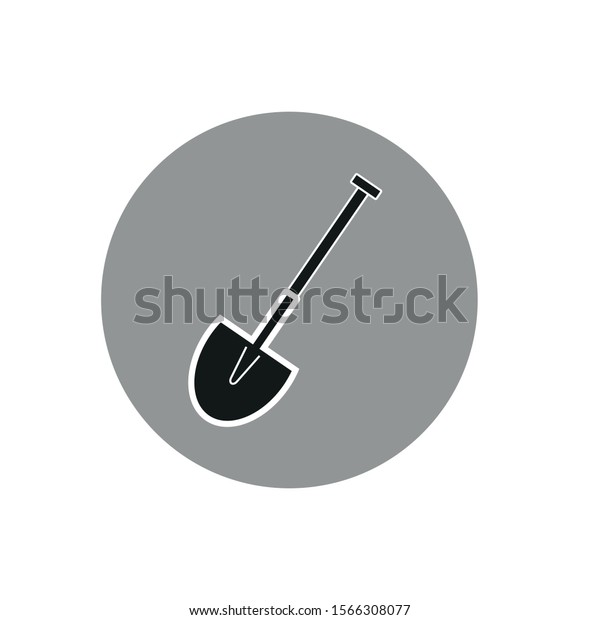 Mason Shovel Vector Icon Formed Simple Stock Vector (Royalty Free ...