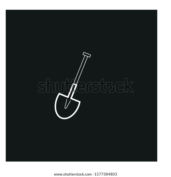 Mason Shovel Vector Icon Formed Simple Stock Vector (Royalty Free ...