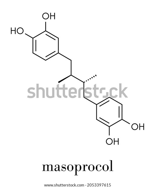 Masoprocol Skin Cancer Actinic Keratosis Drug 库存矢量图(免版税)2053397615