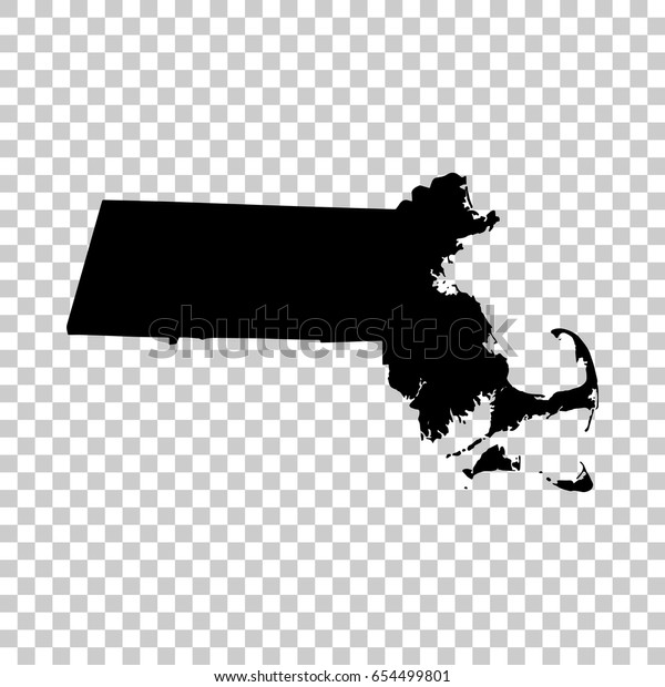 Massachusetts Map Isolated On Transparent Background: Vector có sẵn ...