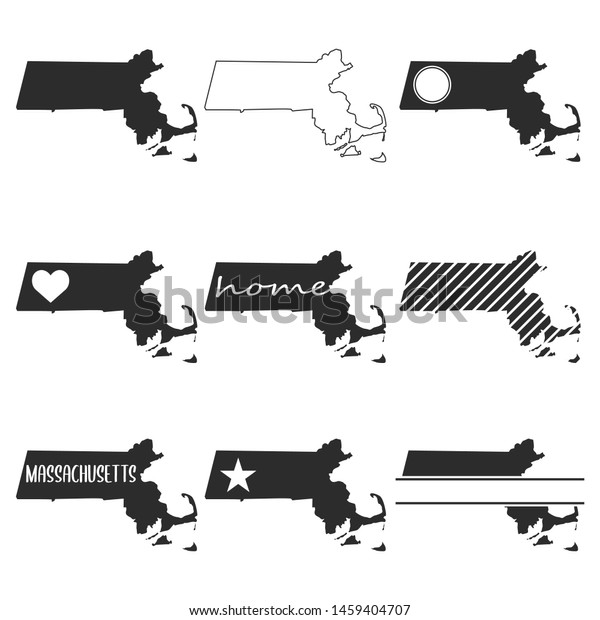 Massachusetts Map Symbol Icon Set Flat: Vector có sẵn (miễn phí bản ...
