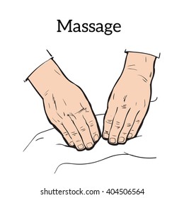 Massage Hands Vector Illustration Hands Which Stock Vector (Royalty ...
