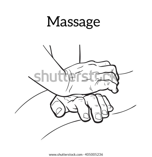 Massage Hands Vector Illustration Hands Which Stock Vector Royalty