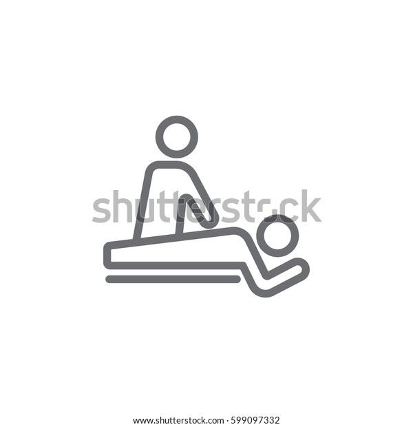 Image Vectorielle De Stock De Icône Massage Illustration Vectorielle