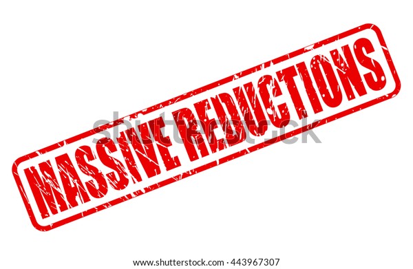 Massive Reductions Red Stamp Text On Stock Vector (Royalty Free ...