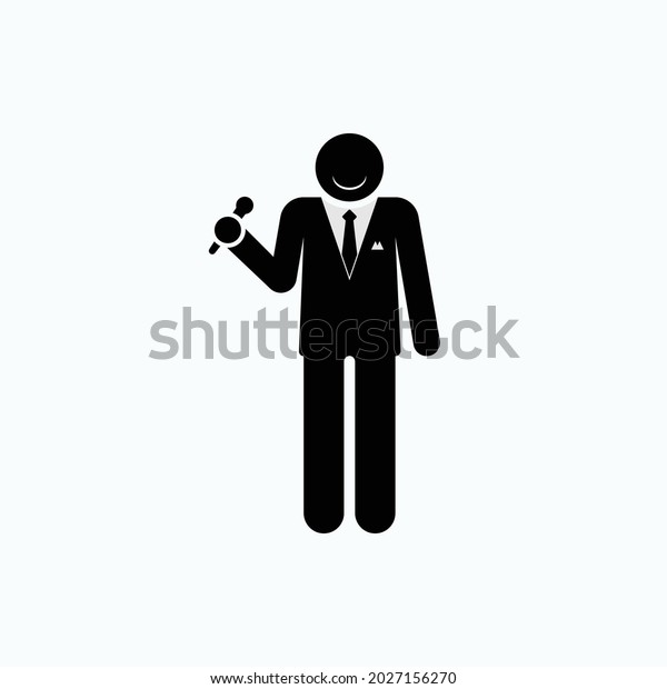Master Ceremony Icon Mc Profession Symbol Stock Vector (Royalty Free ...
