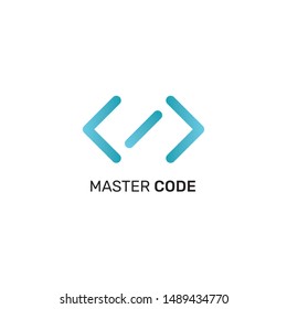 Master Code Logo Programming Gradient Illustration Stock Vector ...
