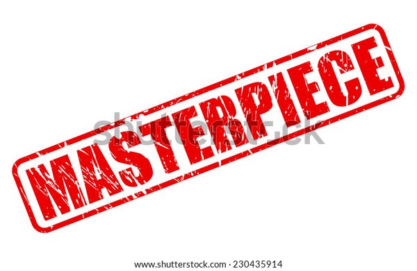 Masterpiece Red Stamp Text On White Stock Vector (Royalty Free ...