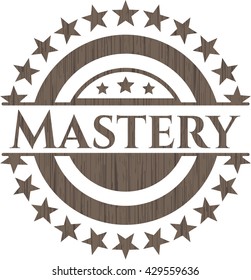 Mastery Badge Wood Background Stock Vector (Royalty Free) 429559636 ...