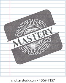 Mastery Emblem Drawn Pencil Stock Vector (Royalty Free) 430647157 ...