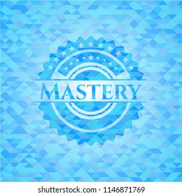 Mastery Light Blue Emblem Triangle Mosaic Stock Vector (Royalty Free ...