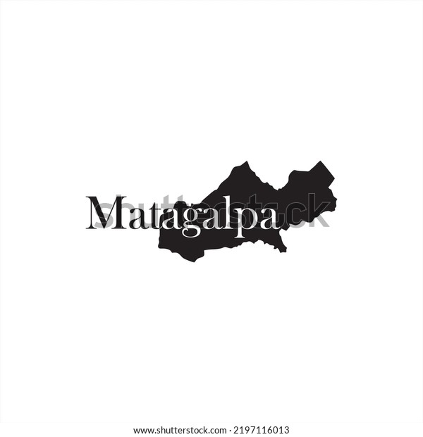 Matagalpa Map Black Lettering Design On Stock Vector (Royalty Free ...