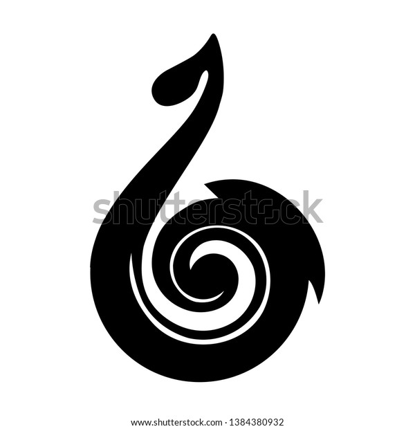 Matau Maori Symbol Fish Hook Represent Stock Vector (Royalty Free ...