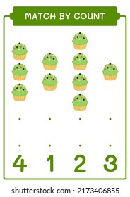 Match By Count Cupcake Game Children Stock Vector (Royalty Free ...