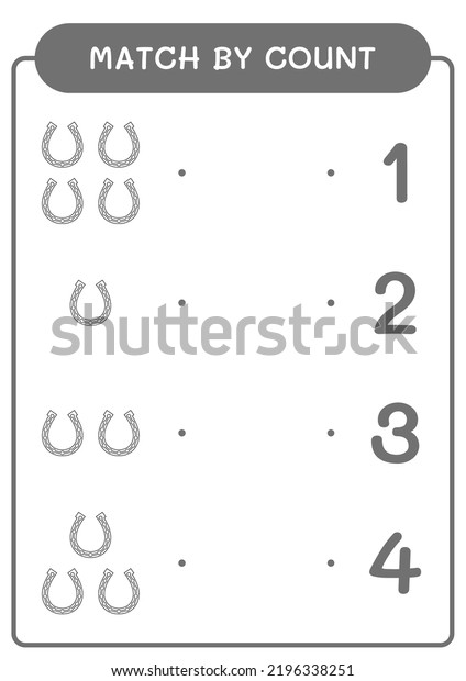 Match By Count Horseshoe Game Children Stock Vector (Royalty Free ...