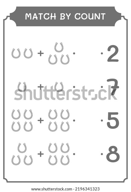 Match By Count Horseshoe Game Children Stock Vector (Royalty Free ...