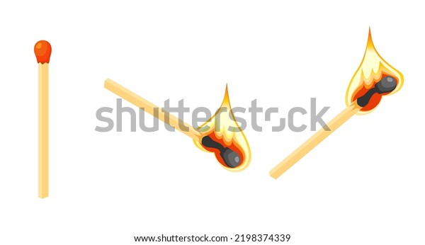 Match Fire Burning Match Danger Symbol Stock Vector (Royalty Free ...